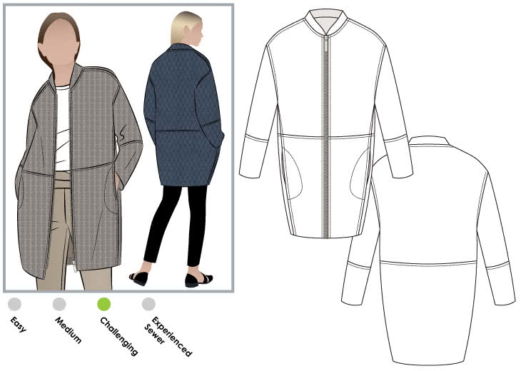 Sewing Bee Round 4 Part 1 – Style Arc Casey Coat | Belle Citadel